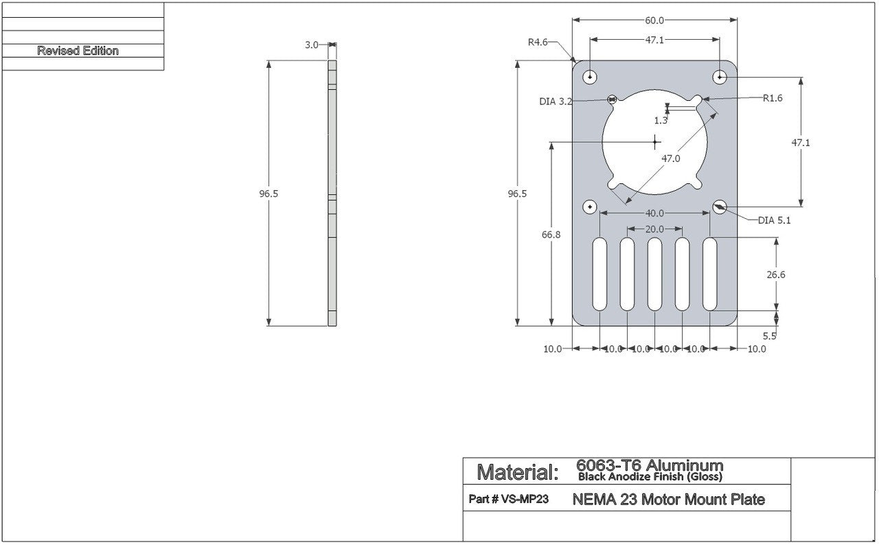 Motor Mount Plate for Nema 23 Stepper Motor – MakerTechStore