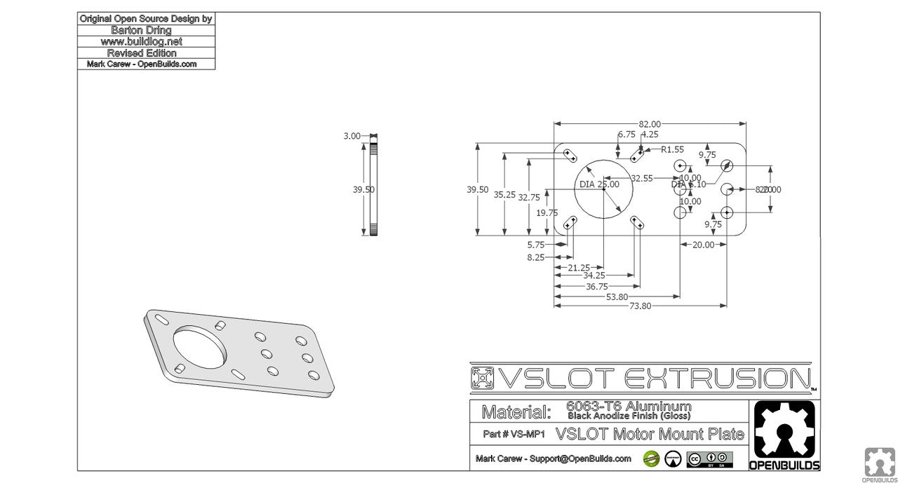 Motor Mount Plate for Nema 17 Stepper Motor – MakerTechStore